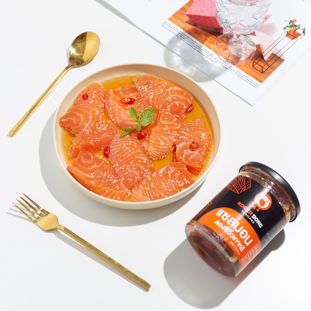 [Koreadong] แซลมอนดองซีอิ๊วเกาหลีโคเรียดอง 1 กระปุก - ร้านขายอาหารไป่ ...