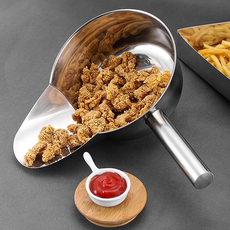 Stainless Steel Chip Scoop French Fries Shovel Loader Chip Packaging ...