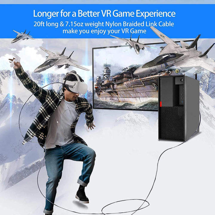 Fkend 5M Charging Cable Data Line for Horizon Worlds Oculus Quest 2 Link VR Headset - Namffr ...