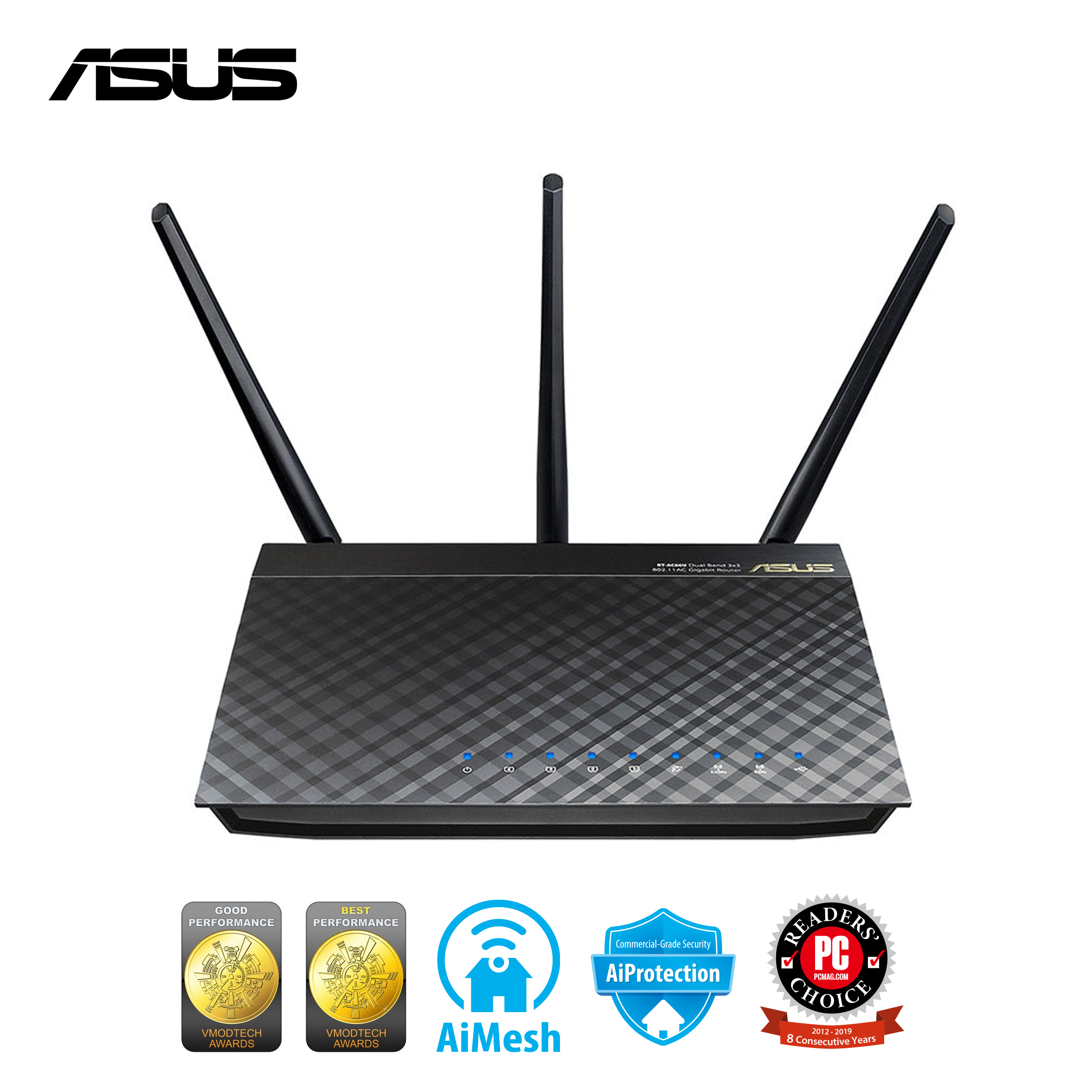 ASUS RT-AC66U B1 AC1750 Dual Band Gigabit WiFi Router with AiMesh for mesh wifi system - Stable ...