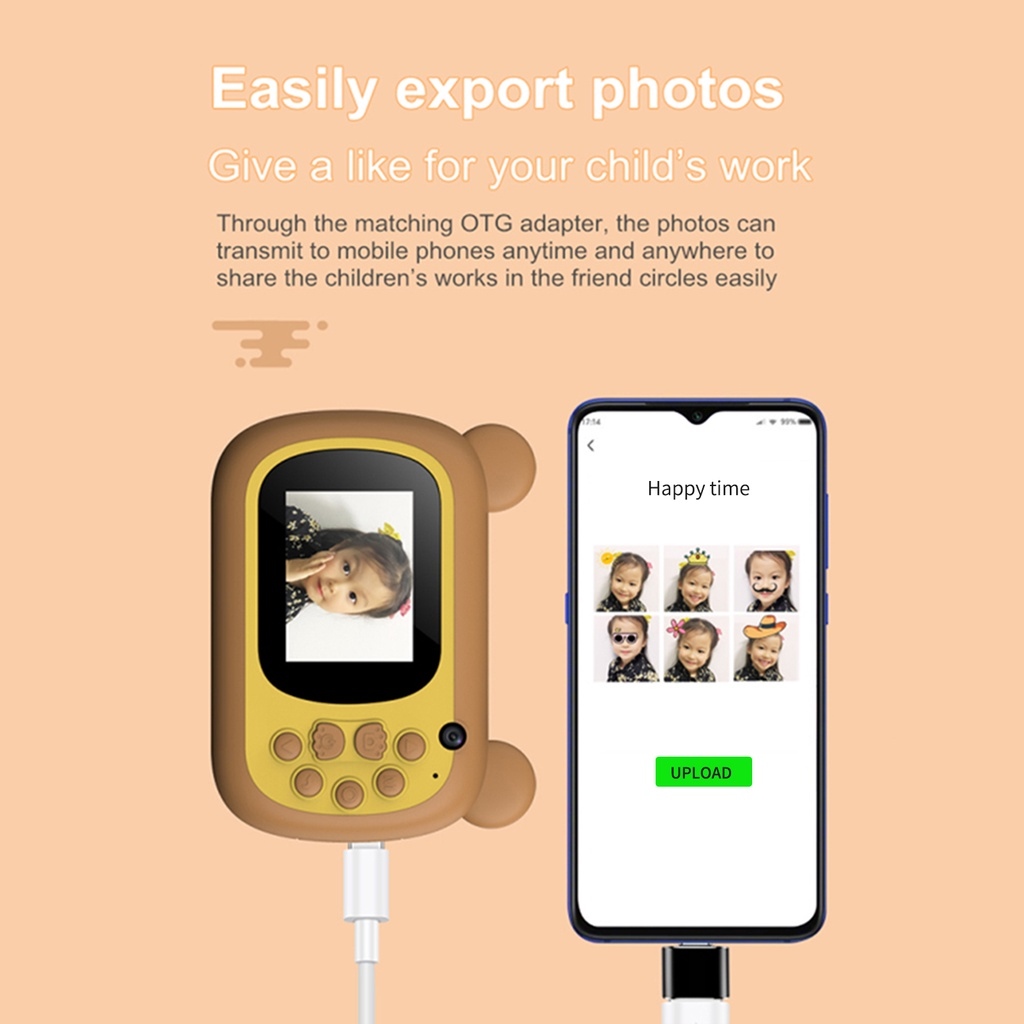 Ready stock A7 Kids Camera 1080P Digital Instant Camera Photo Printer ...