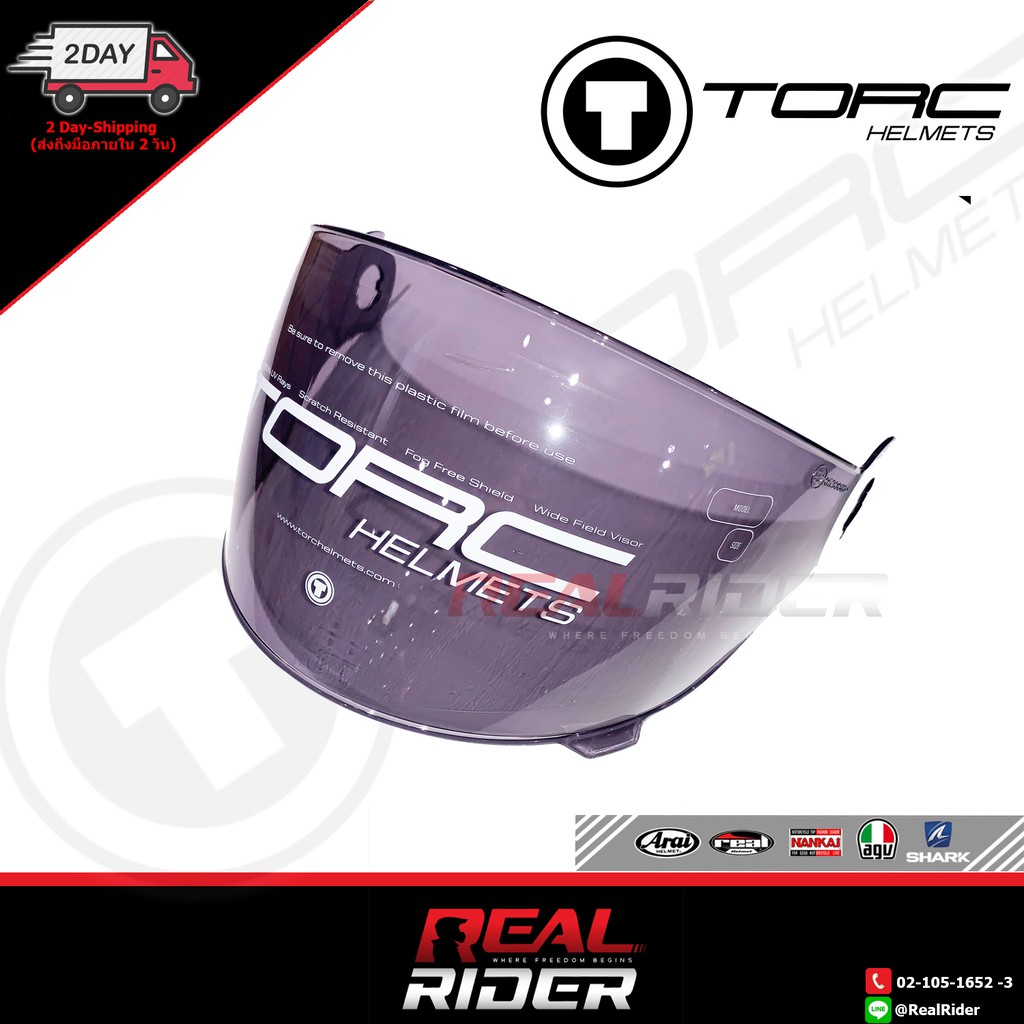 TORC T1 Visor - Smoke Dark Smoke Silver (สโม๊คอ่อน-เข้ม-ปรอท) - Real ...