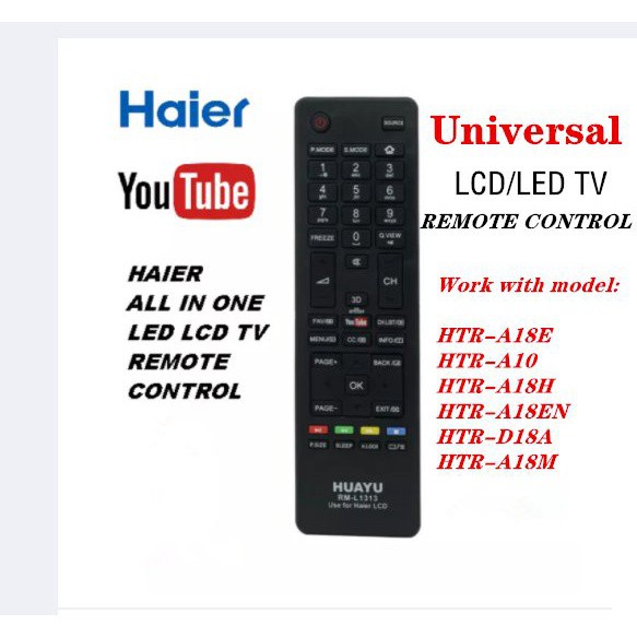 New HTR-A10H For Haier Smart LCD LED TV Remote Control HTR-A10L HTR ...