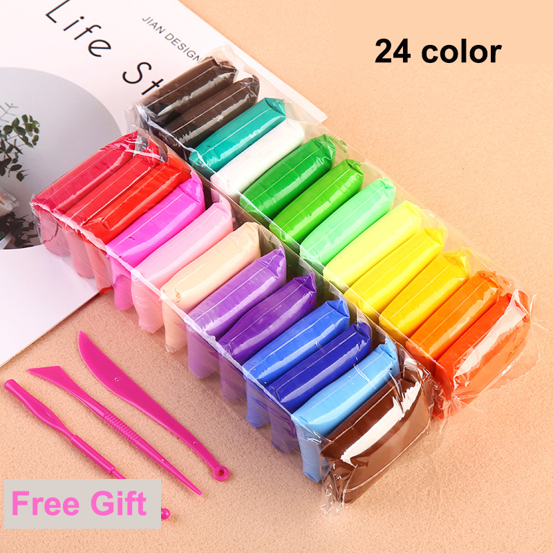 36สีชุด Light Clay Plasticine Modeling การศึกษา Air Dry Clay ของเล่น ...