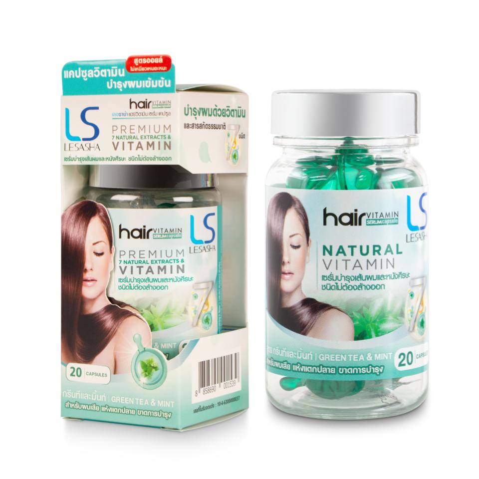 Free Gift LS HAIR VITAMIN SERUM GREEN TEA MINT 20 CAP - เลอซาช่า - ThaiPick
