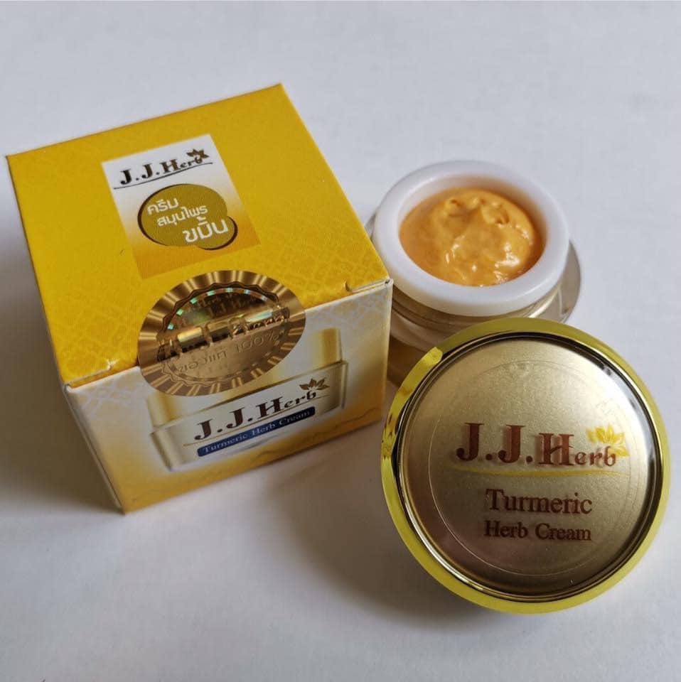 ครีมขมิ้นไพล เจเจ.เฮิร์บ JJ. Herb cream ช่วยลดสิว ฝ้า กระ จุดด่างดำ (1 ...