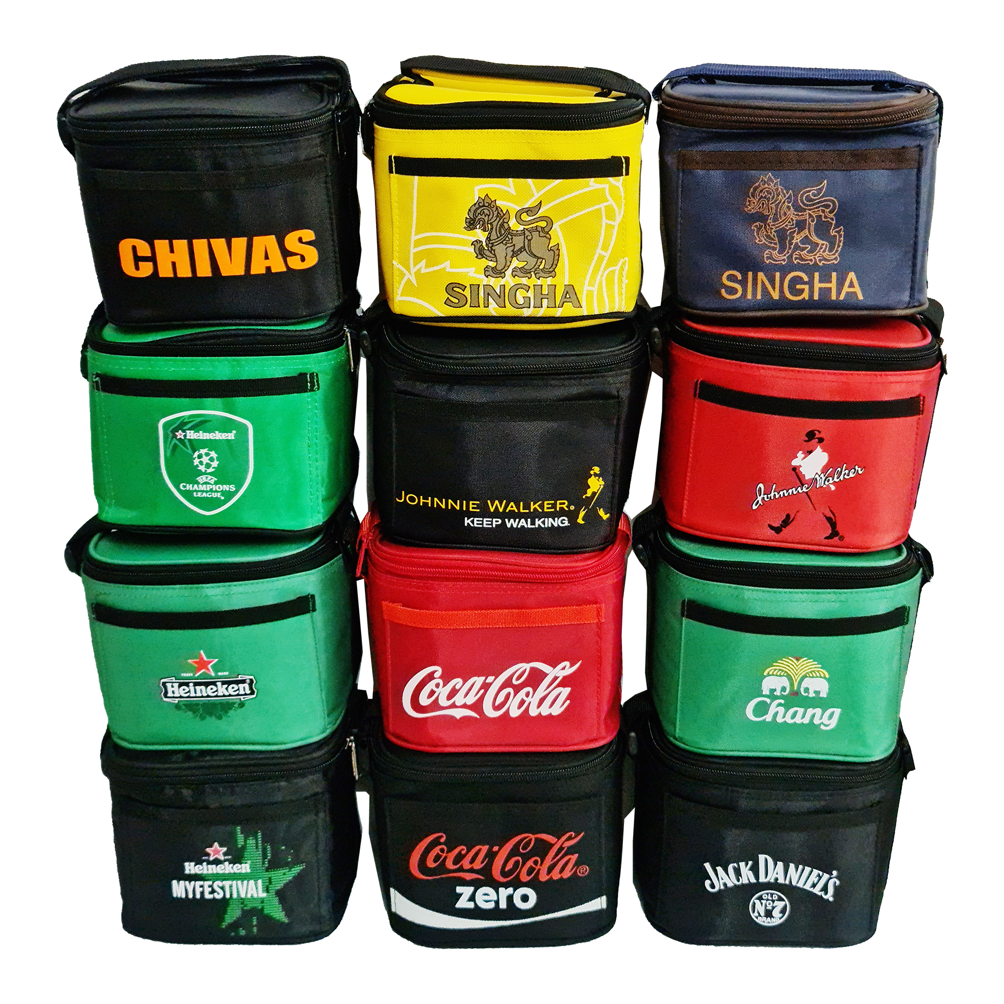 กระเป๋าเก็บความเย็น/เก็บอุณหภูมิเย็น-ร้อน ลายสิงห์/Chivas/Coke/Hei ...