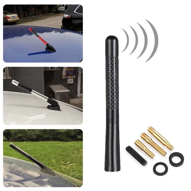 Car AM Antenna Car FM Antennas Carbon Fiber Polished Black Finish Car ...