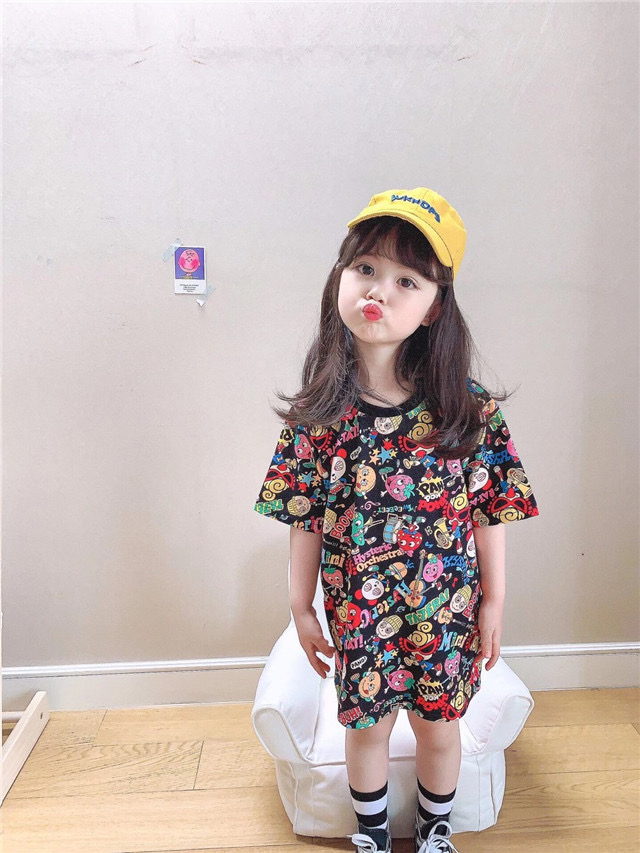 Babyonline(Y153)B3 เสื้อยืดเด็กคอกลมแขนสั้นลายการ์ตูนผ้าฝ้าย นิ่ม เด้ง ใส่สบาย ระบายอากาศ - BABY ...