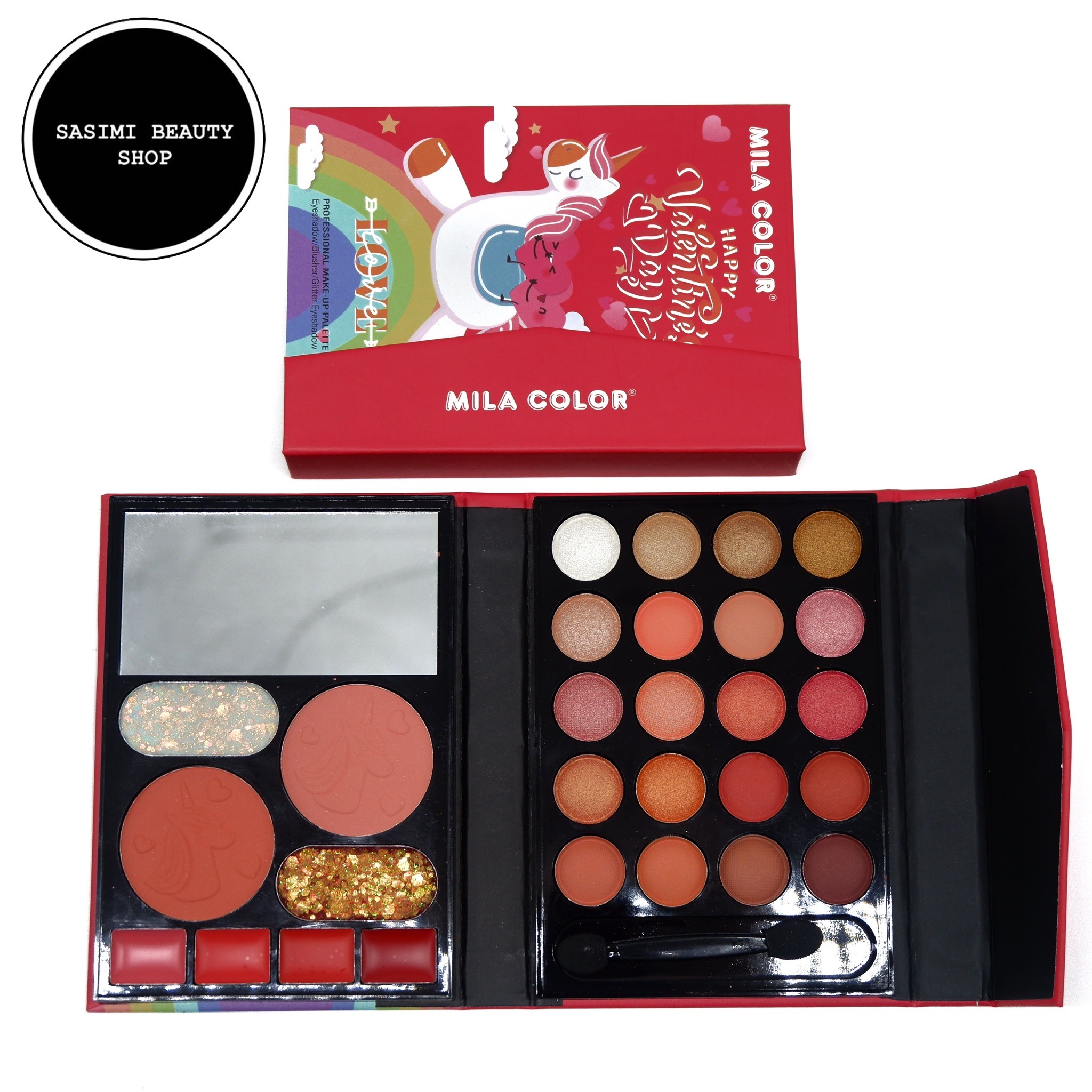 Mila Color Love Makeup Palette พาเลทแต่งหน้า ขนาดกะทัดรัด พกพาสะดวก ...