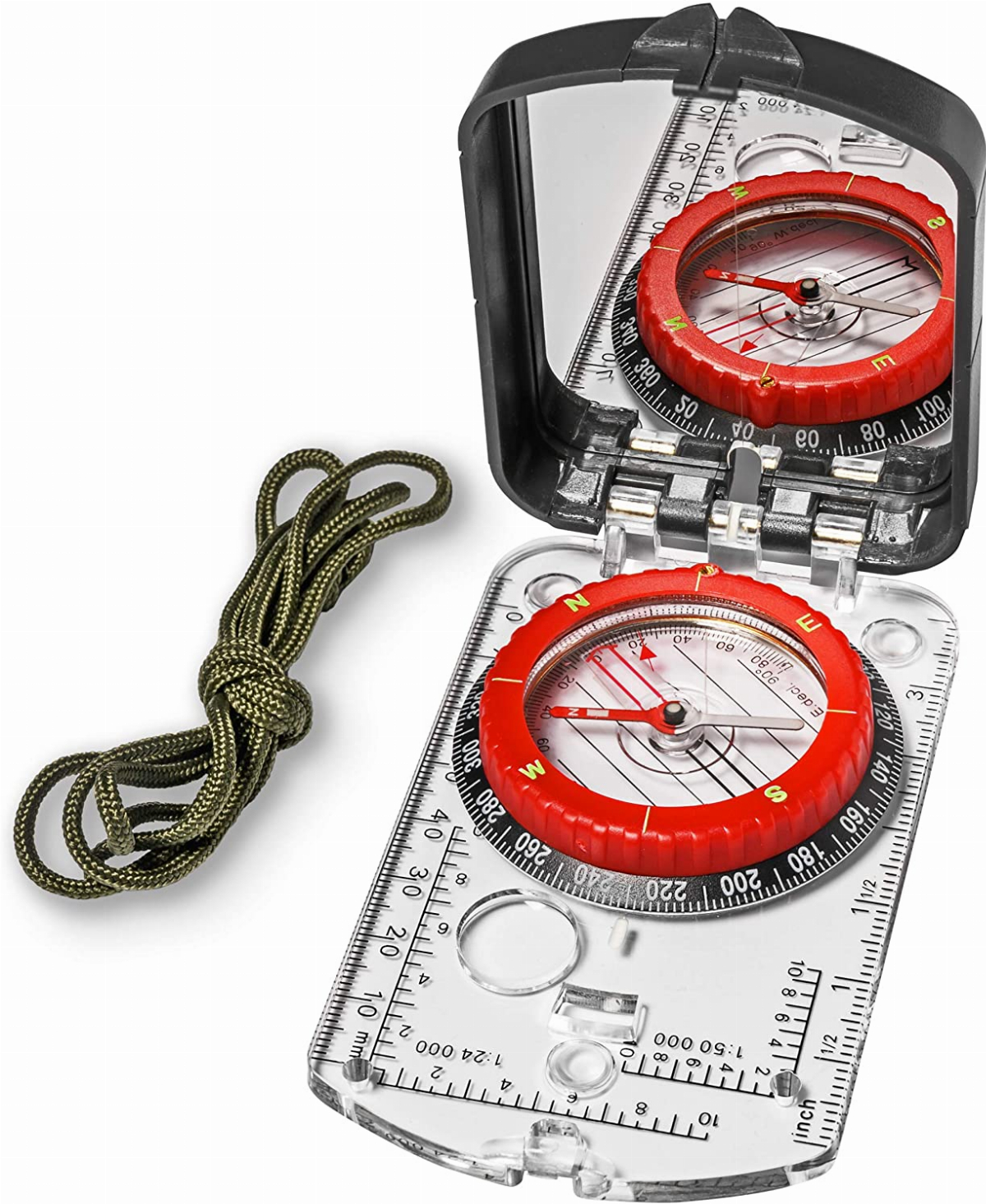 TurnOnSport Sighting Compass Mirror Adjustable Declination - Boy Scout ...