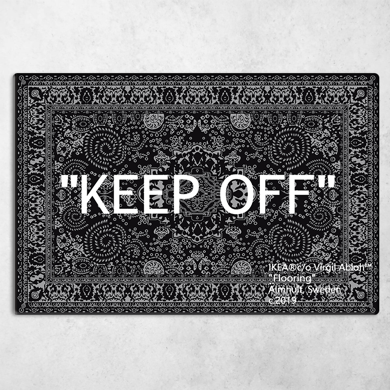 KEEP OFF Floor Carpet White and Black Modern Butterfly Area Rug for ...