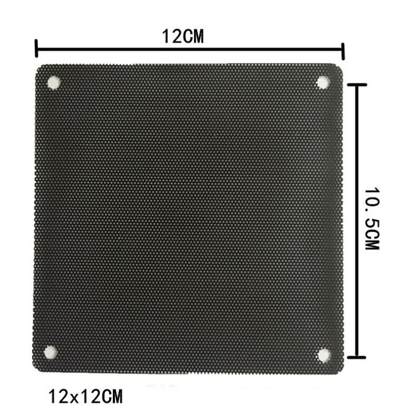 5pcslot 12cm Black PVC Computer Case Fan Dust Screen Gauze Filter ...