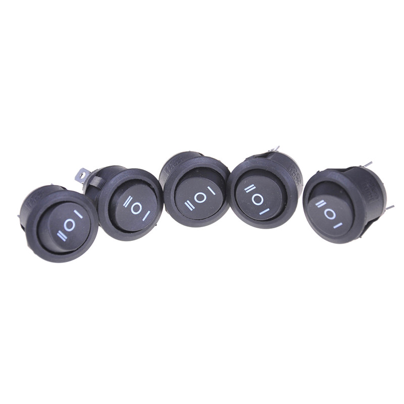 XIATIAN 5PCS 3 Position Round Car SPDT Round Rocker Switch 6A 250VAC ...