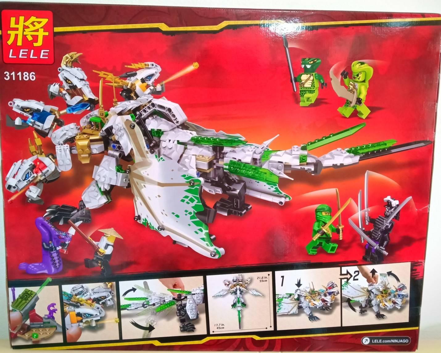 GTเลโก้นินจาโก LeLe 31186 นินจาโก มหากาพย์มังกรขาว จำนวน1100ชิ้น - The ...