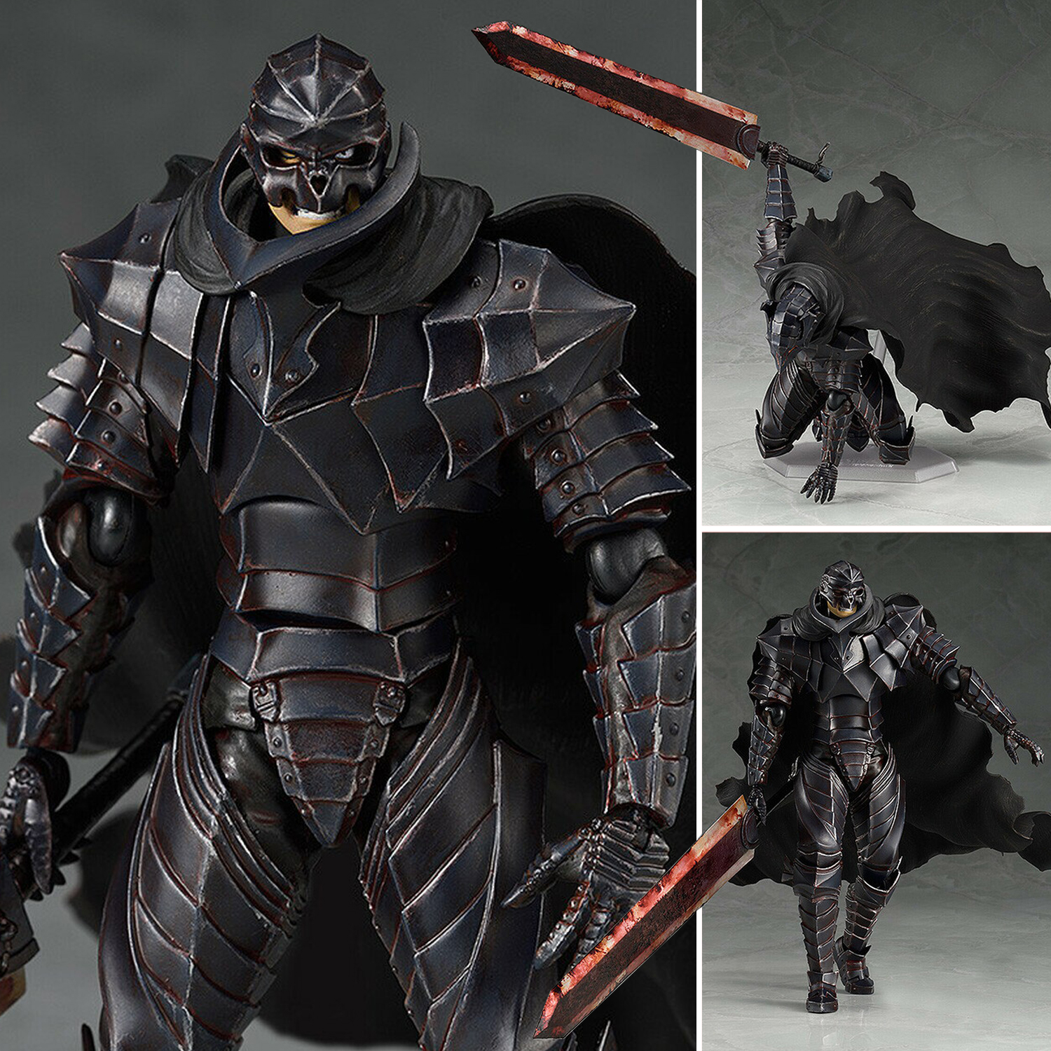 Figma ฟิกม่า Figure Action จาก Berserk Berserker Armor Guts Black นักรบ ...