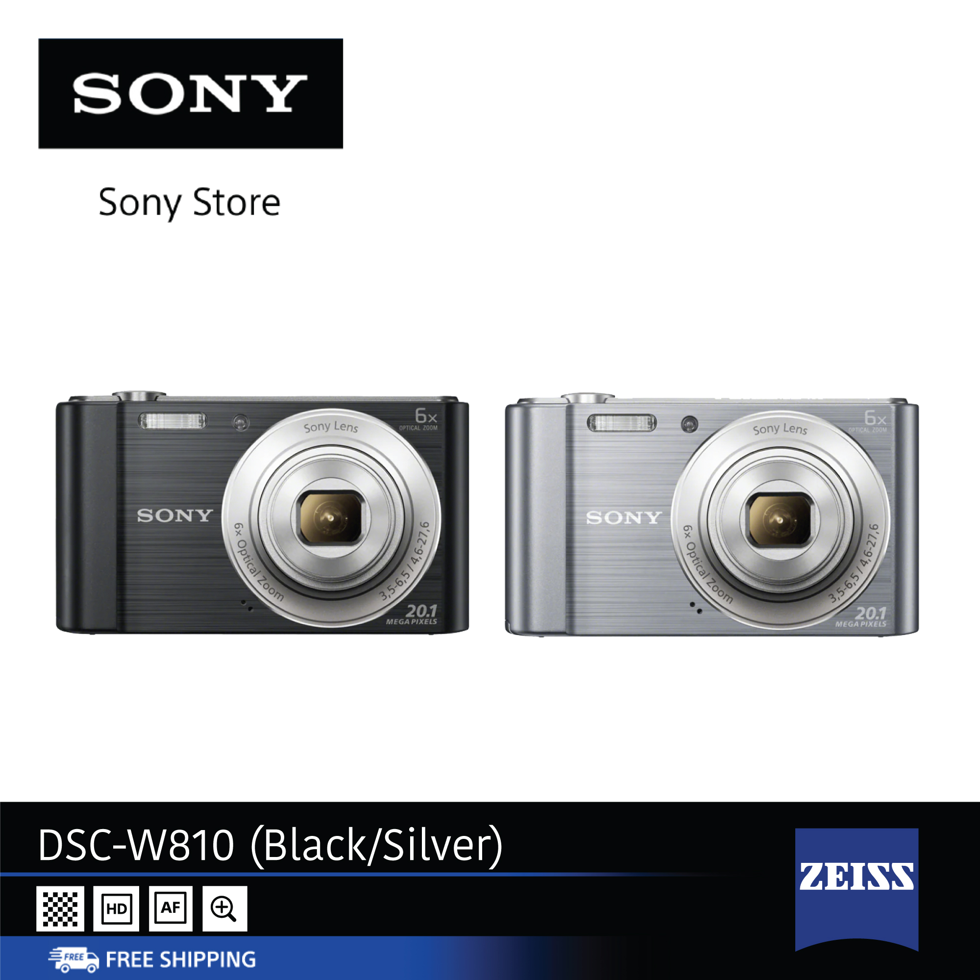 Sony กล้องคอมแพค DSC-W810 พร้อมซูมออปติคอล 6x - Sony Official Store ...
