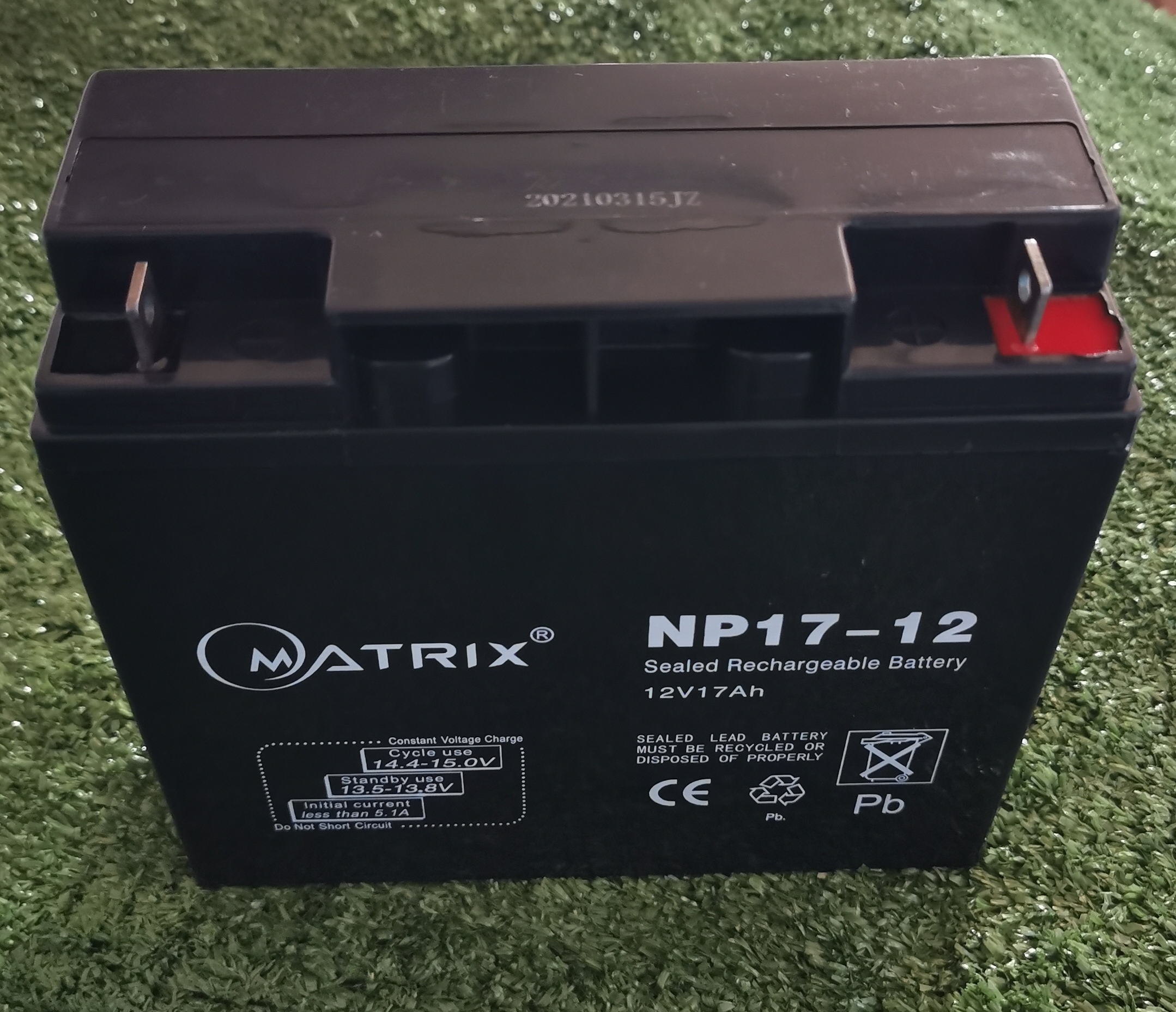แบตเตอรี่ Matrix NP17-12 12 V 17Ah สำหรับงาน UPS | Lazada.co.th
