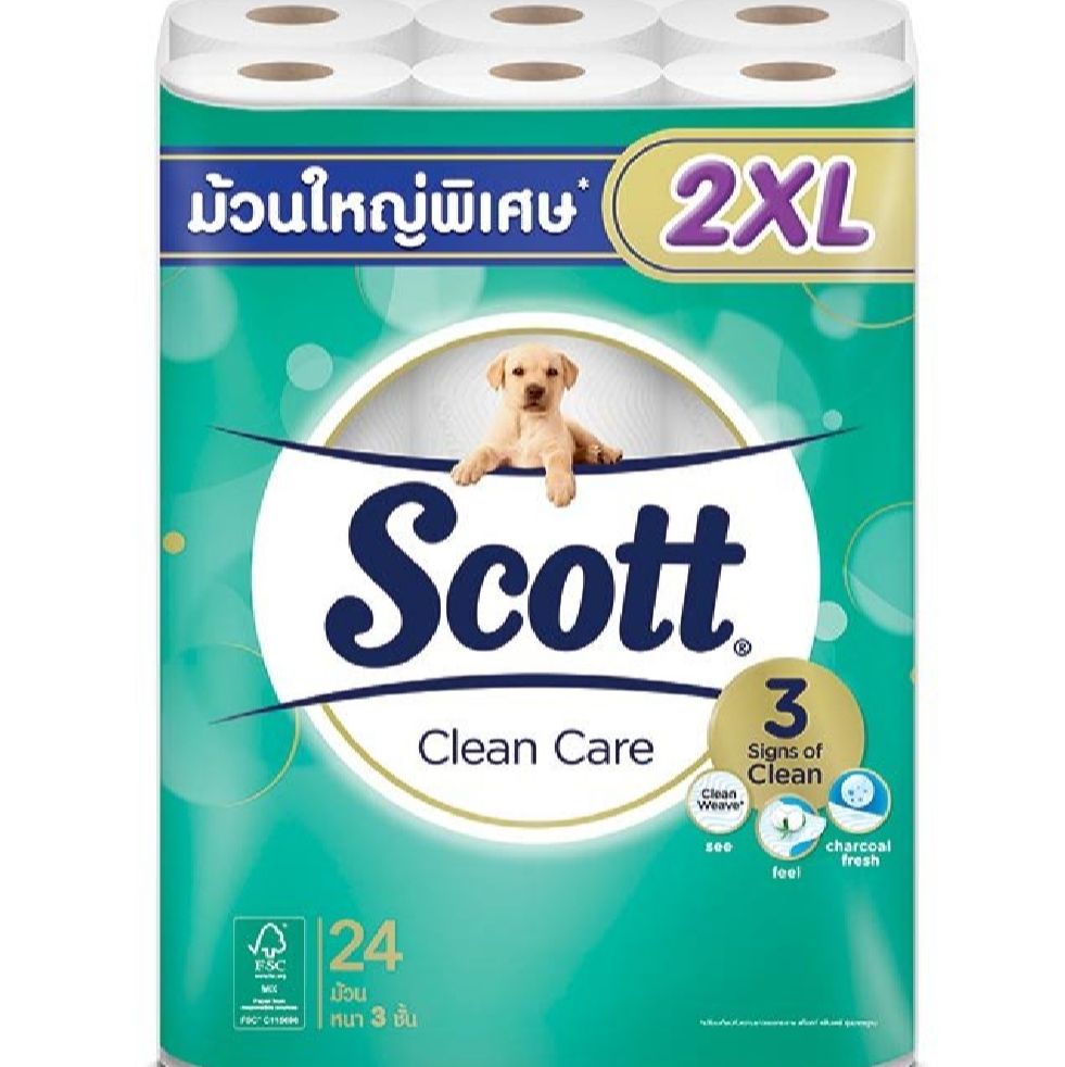 Scott Clean Care Bath Tissue 2XL สก๊อตต์ คลีนแคร์ กระดาษชำระ ม้วนใหญ่ ...