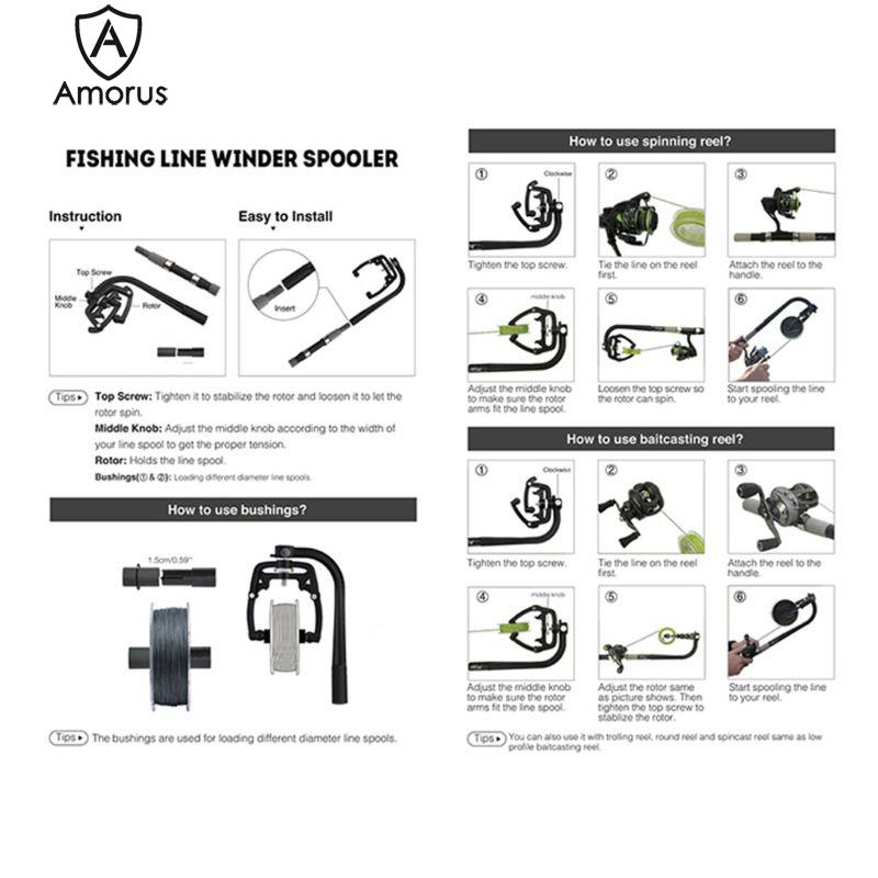 Amorus Fishing Line Spooler Winder Reel Spool Spooling Station System ...