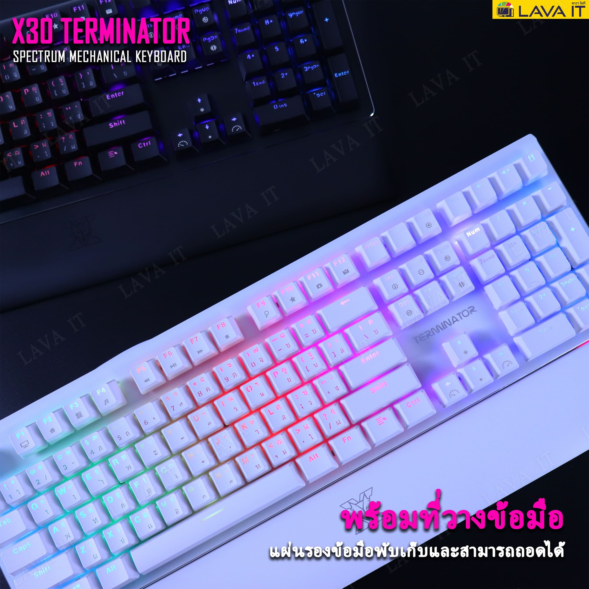 Nubwo X30 TERMINATOR RGB Gaming Keyboard คีย์บอร์ดเกมมิ่ง ปรับแต่งแสง ...