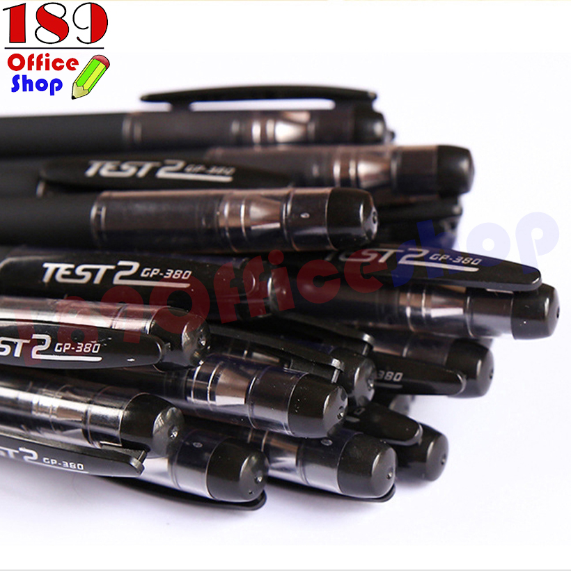 ปากกา ปากกาเจลสีดำ รุ่น TEST2 GP-380 ปากกาหมึกเจลสีดำ ขนาดหัว 0.5 mm ...