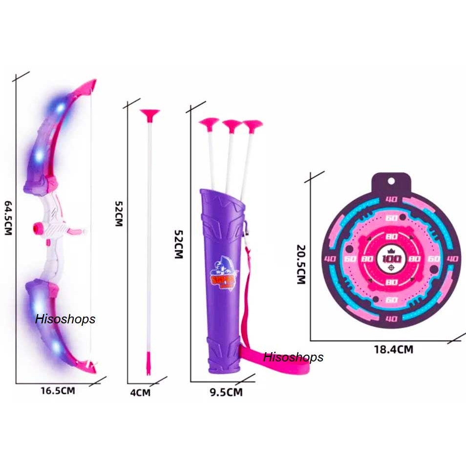 SUPER ARCHERY BOW ARROW SPORT SHOOTING SET ชุดธนูของเล่น ธนูมีเสียงมีไฟ ...