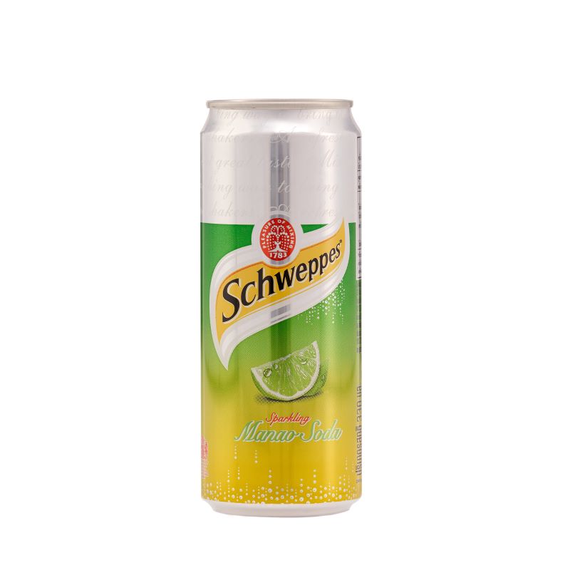 [ซื้อครบ 500.- ส่งฟรี] ชเวปส์ น้ำอัดลม มะนาวโซดา 330 มล. 12 กระป๋อง Schweppes Soft Drink Lime ...