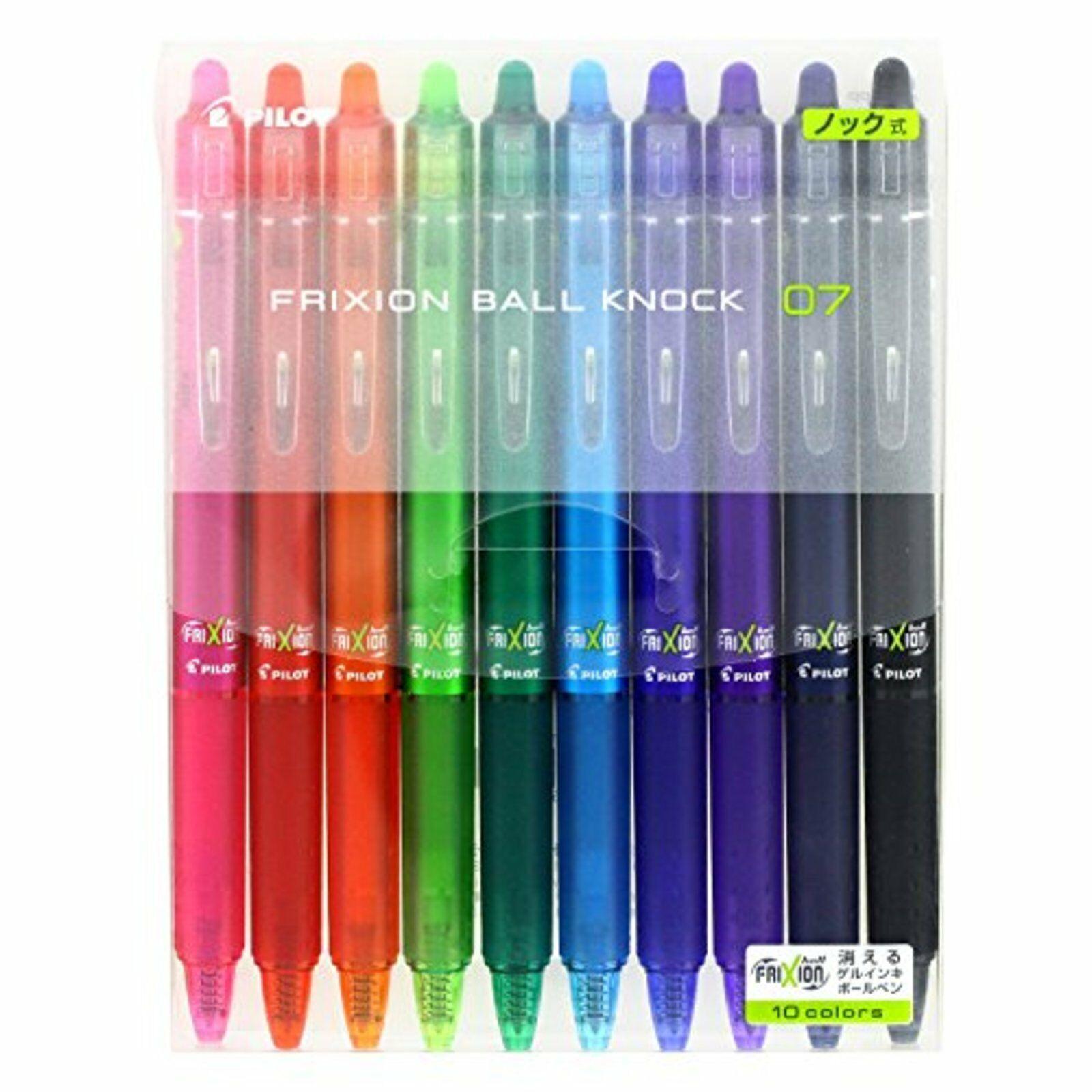 Pilot Frixion ปากกาลบได้ 0.5_0.7mm แบบกด - แพ็ค 10 สี - Kakuno shop ...