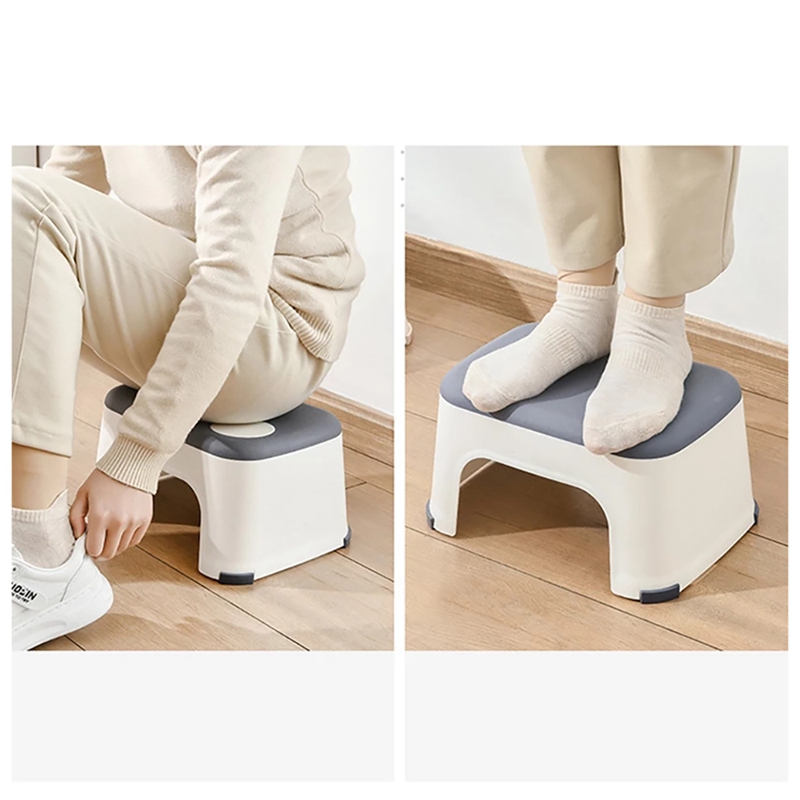 Small Thicken Plain Children Stools Changing Shoe Stool Non-Slip Bath ...