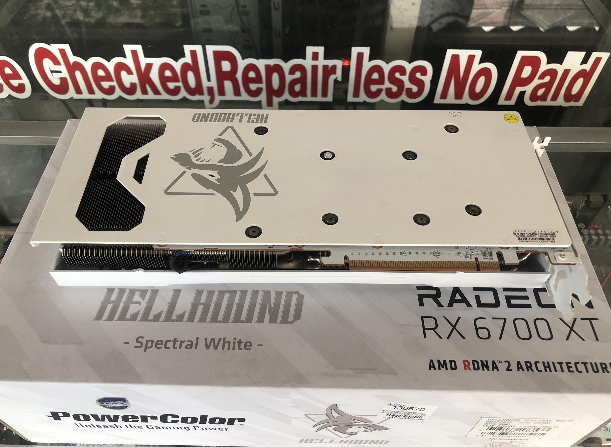 POWER COLOR RX6700XT HELLHOUND SPECTRAL WHITE 12GB GDDR6(1750580240818 ...