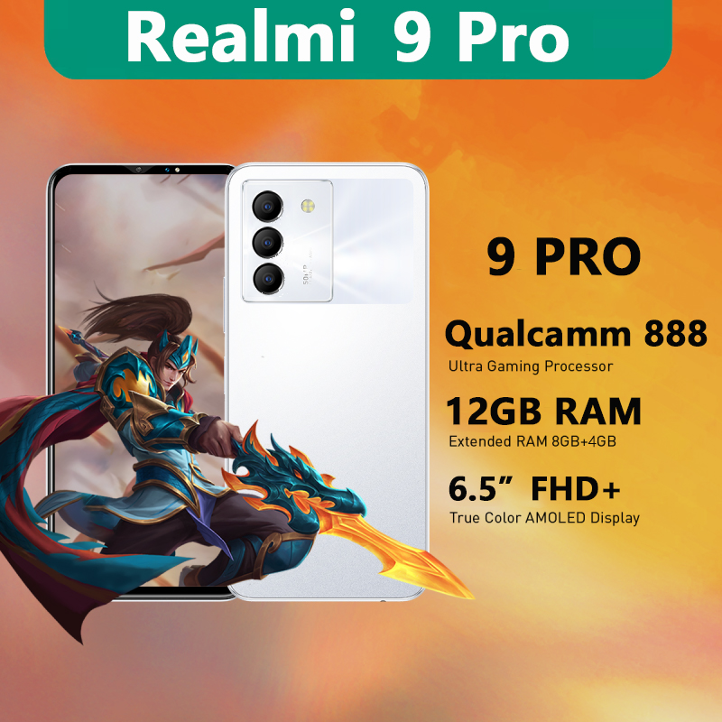 รับประกัน 1 ปีโทรศัพท์มือถือ Realmi 9 Pro 5g 6.5 นิ้วHD โทรศัพท์มือถือ ...