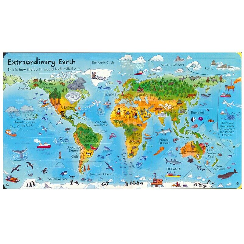 หนังสือเด็ก Usborne หนังสือ Look Inside Our World Lift The Flap Book ...