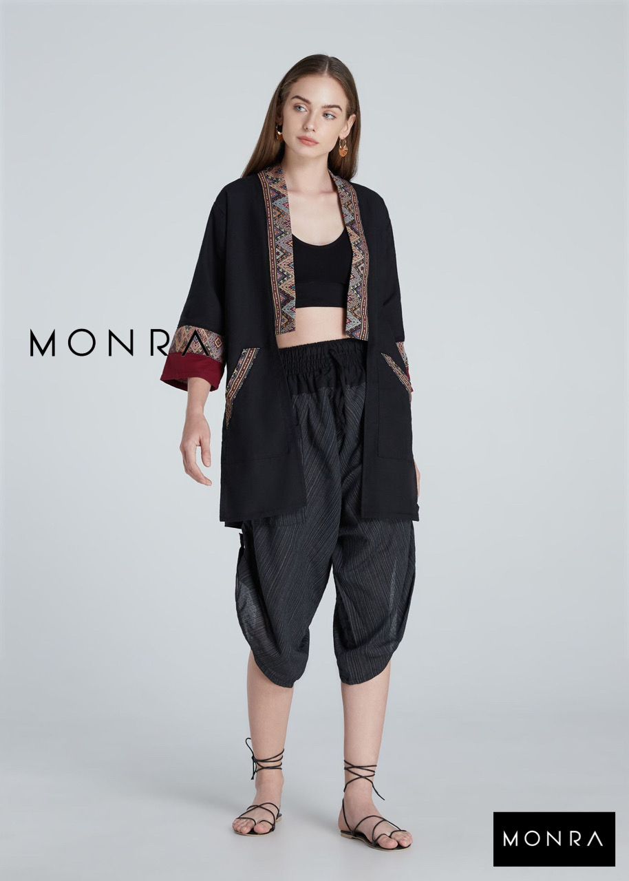 MONRA Naka Series กางเกงซามูไร Samurai Pants (KBTC01) กางเกงลายไทย ...
