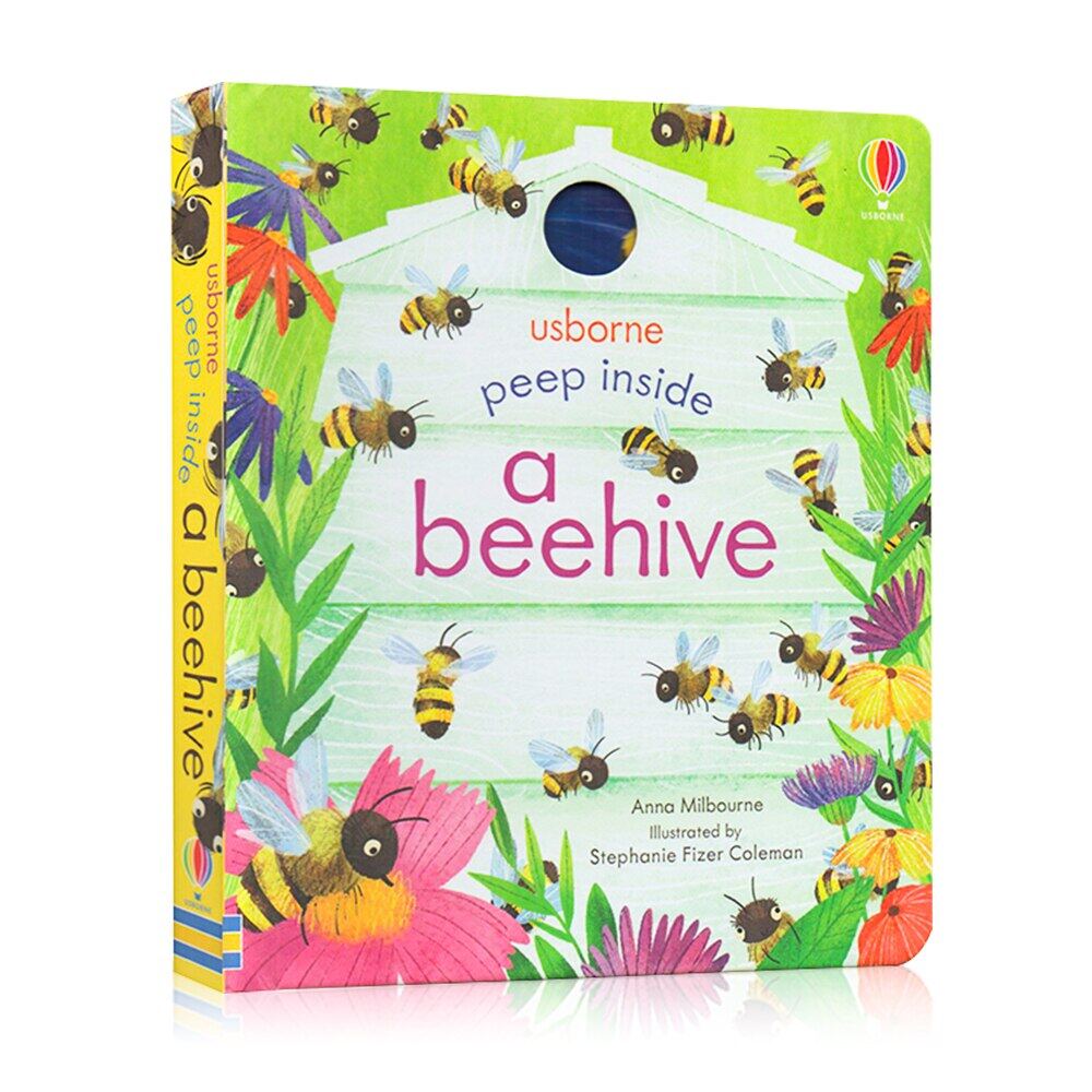 Usborne หนังสือ Peep Inside A Beehive 3D Flip Book Toddler Story Book ...