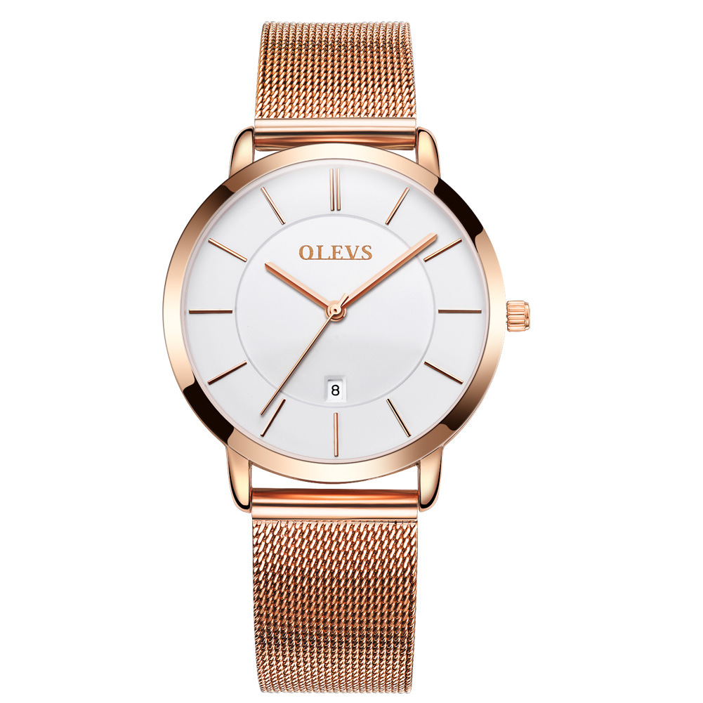 OLEVS Rose gold thin waterproof quartz movement female Watch - Baby ...