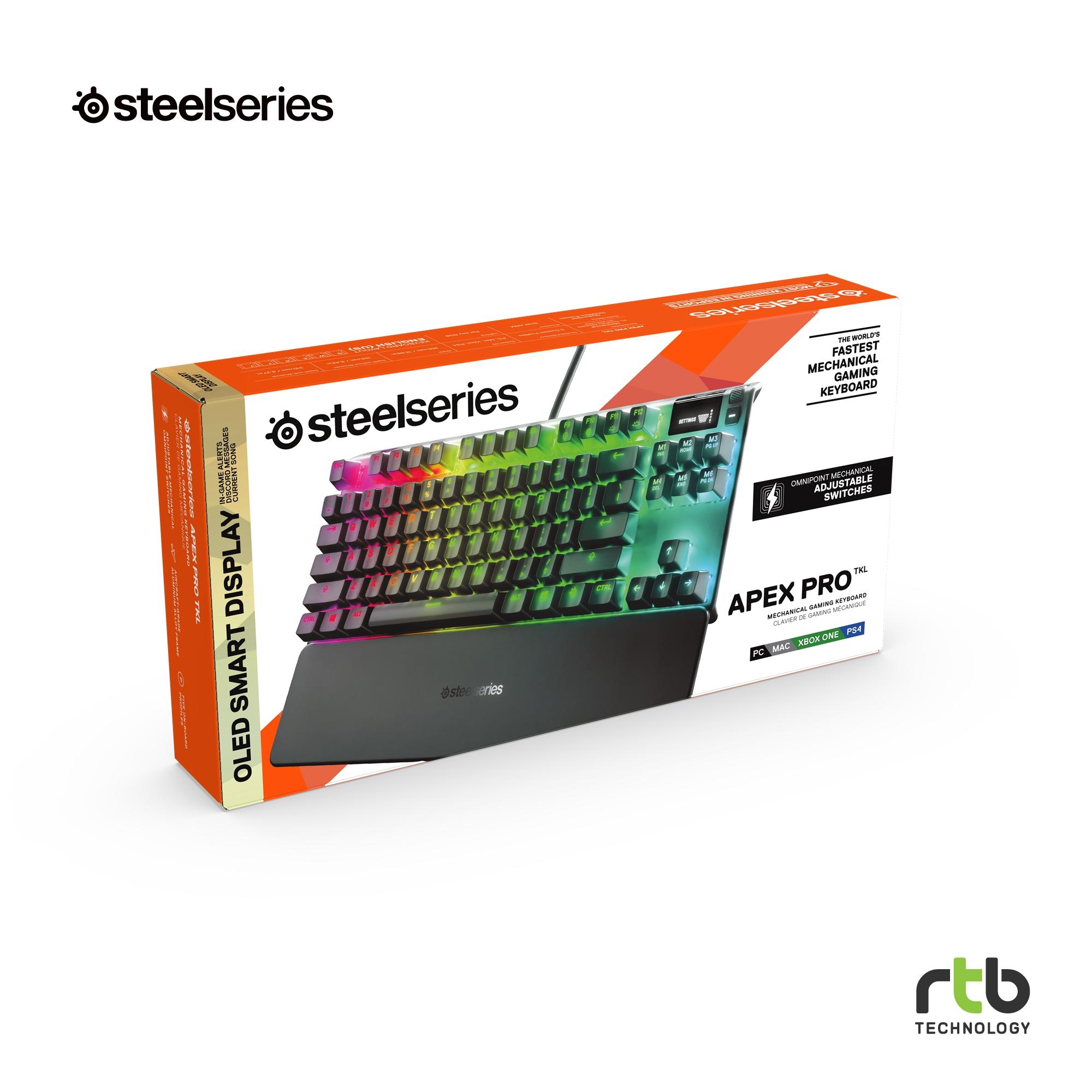 SteelSeries คีย์บอร์ดเกมมิ่ง RGB รุ่น Apex Pro TKL - RTB - ThaiPick