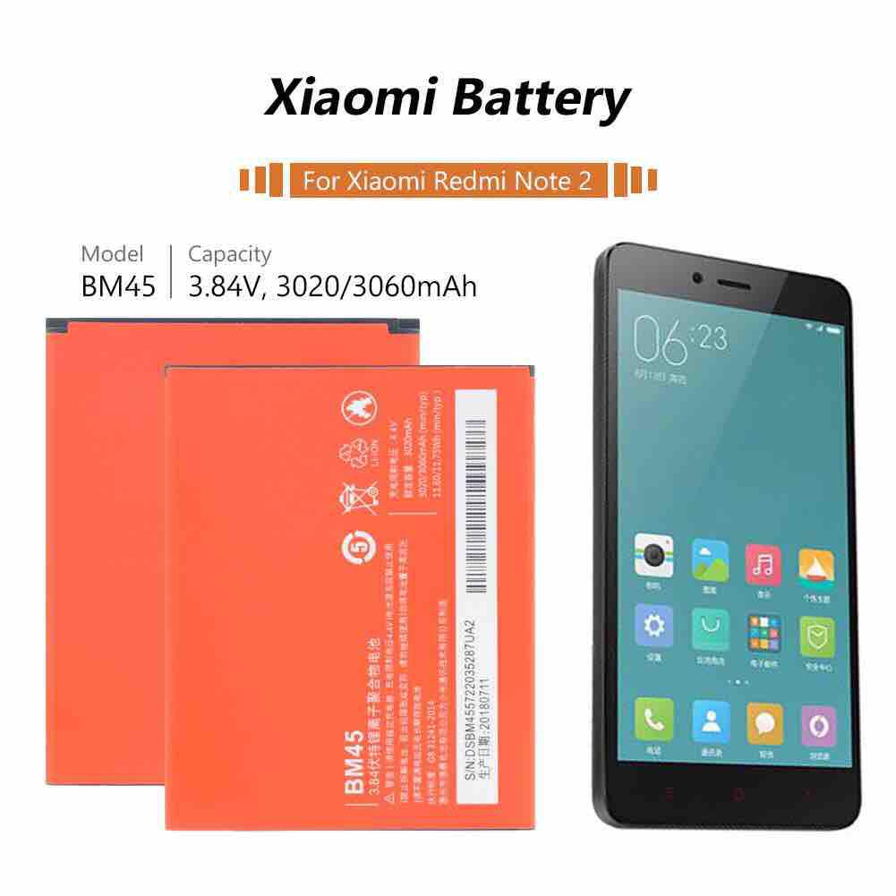 แบตเตอรี่ Xiaomi Redmi Note 2 (BM45) รับประกัน 3 เดือน แบต Redmi Note 2 ...