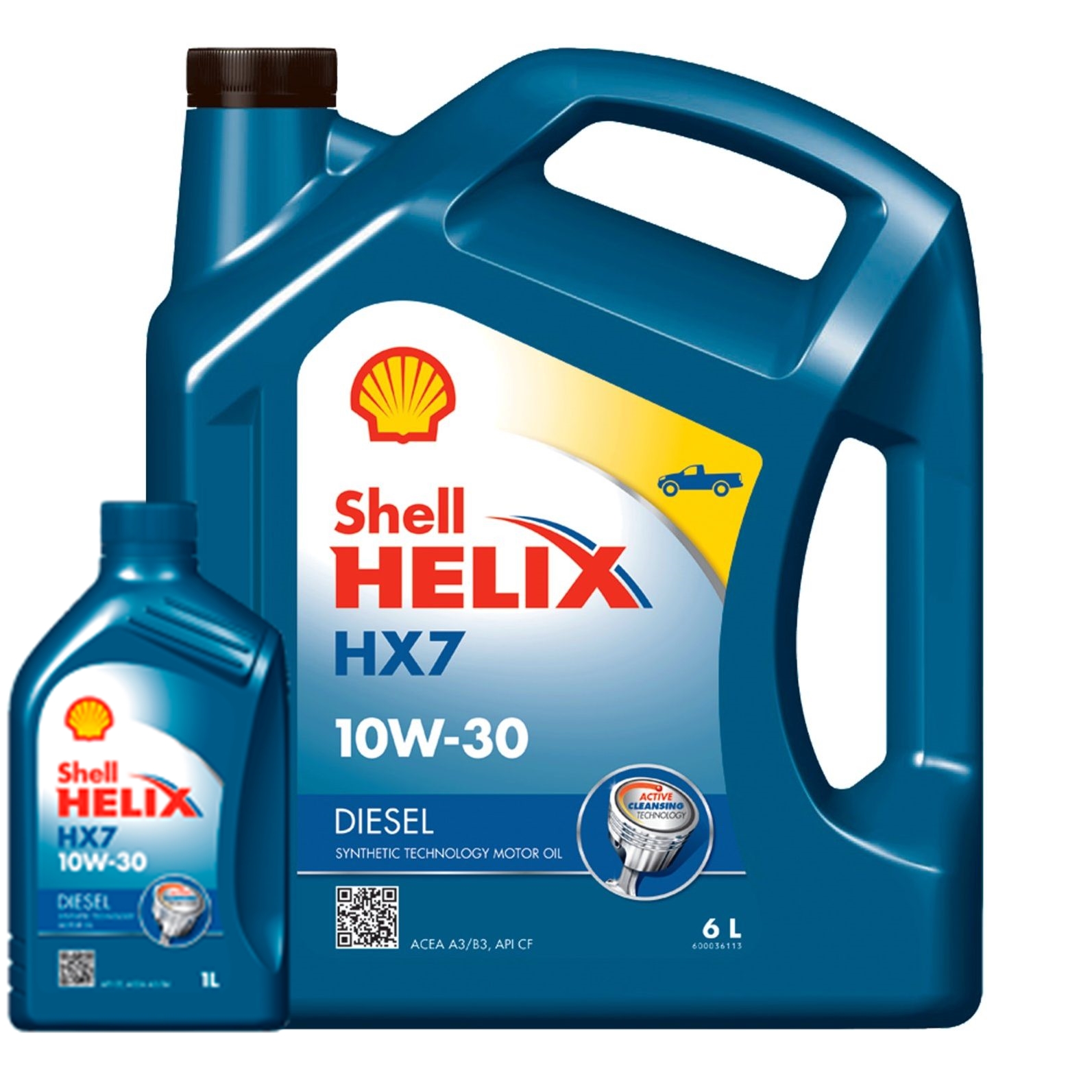 Shell Helix HX7 น้ำมันเครื่องกึ่งสังเคราะห์ดีเซล 10W30 (6+1ลิตร) สำหรับ ...