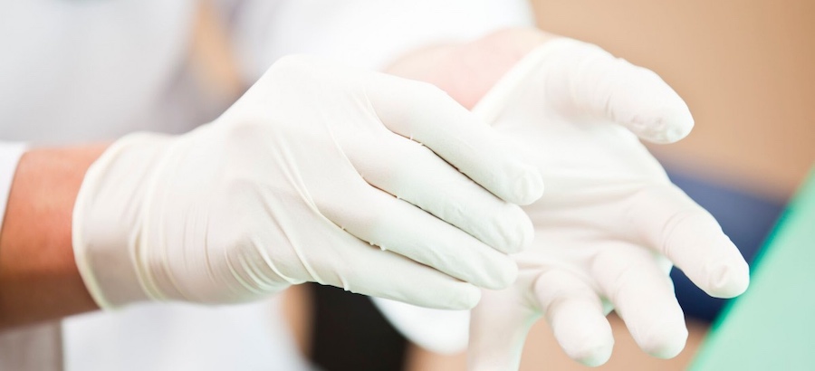 HYCARE Sense Examination Gloves ถุงมืออนามัย ไฮแคร์เซนส์ มีแป้ง ผิว ...