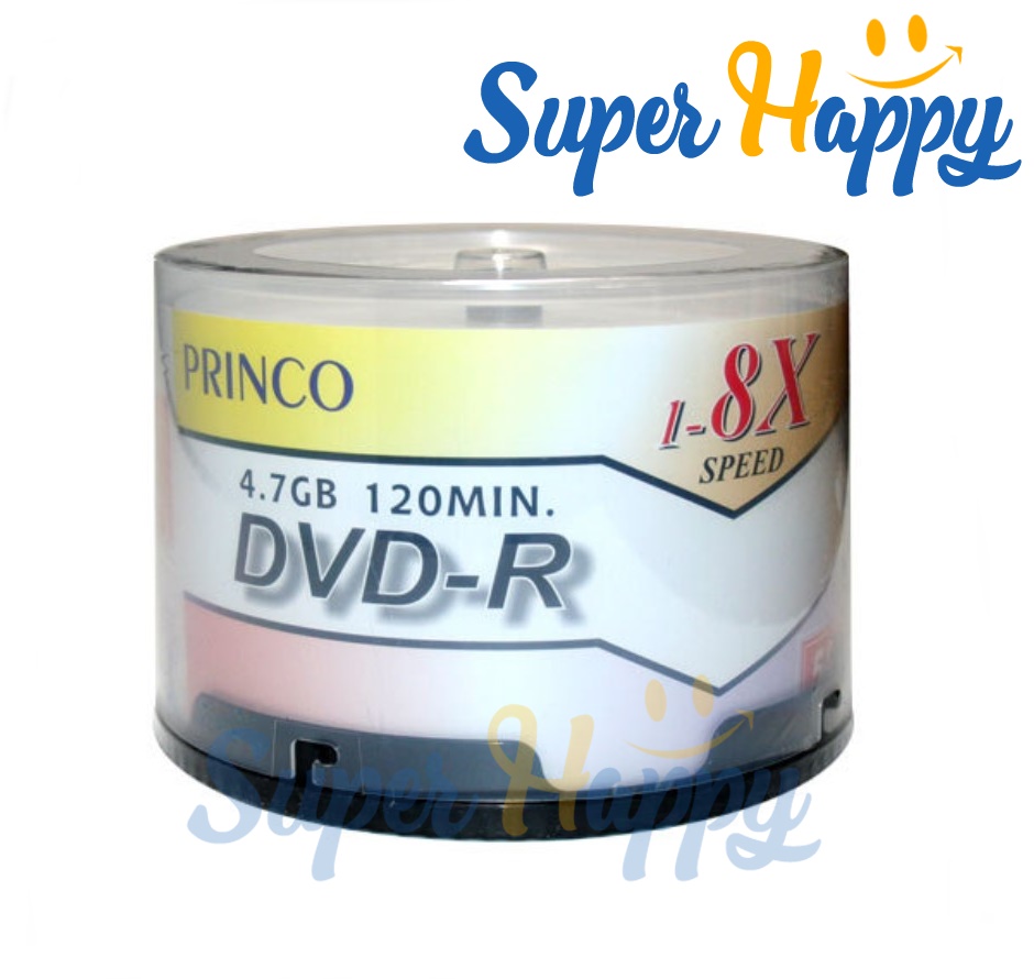 แผ่นดีวีดี DVD-R (SET 5101520 แผ่น) PRINCO 4.7GB 120MIN ขนาดความจุ 4.7 ...