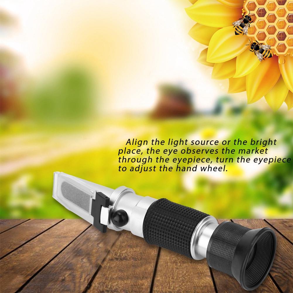 58 ~ 90% Brix Bee Honey Refractometer เครื่องทดสอบการเลี้ยงผึ้งเครื่อง ...