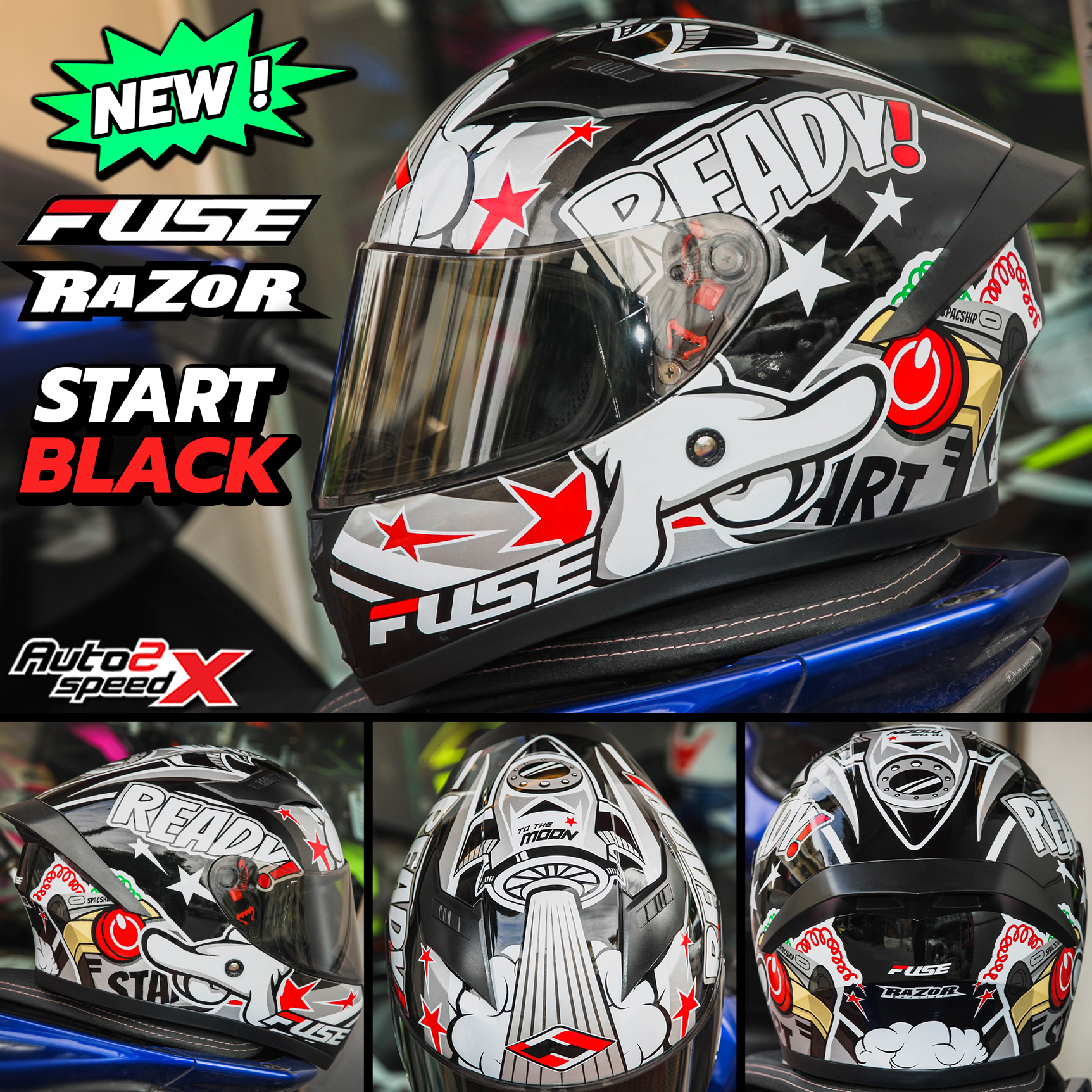 หมวกกันน็อค FUSE RAZOR SP 2022 ใหม่ล่าสุด - auto2speed - ThaiPick