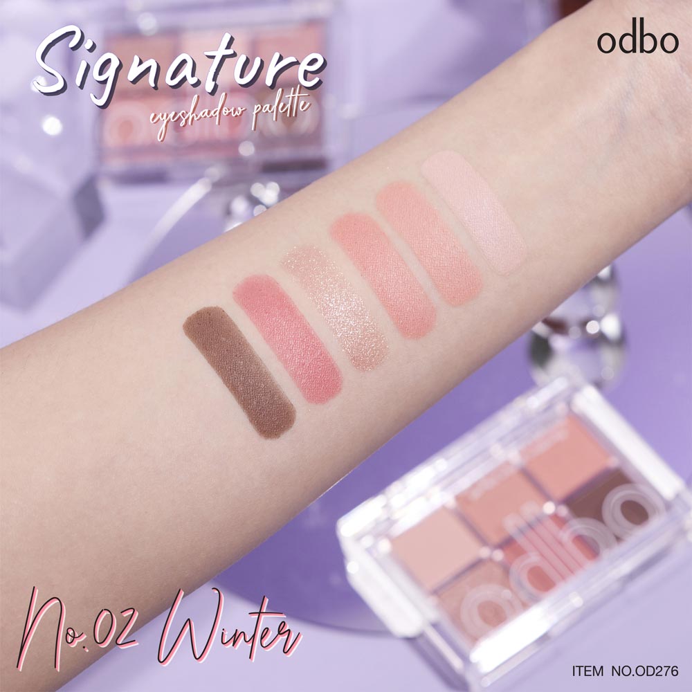 โอดีบีโอ ซิกเนเจอร์ อายแชโดว์ พาเลท ทาตา 4.8g OD276 odbo Signature Eyeshadow Palette - DE ...