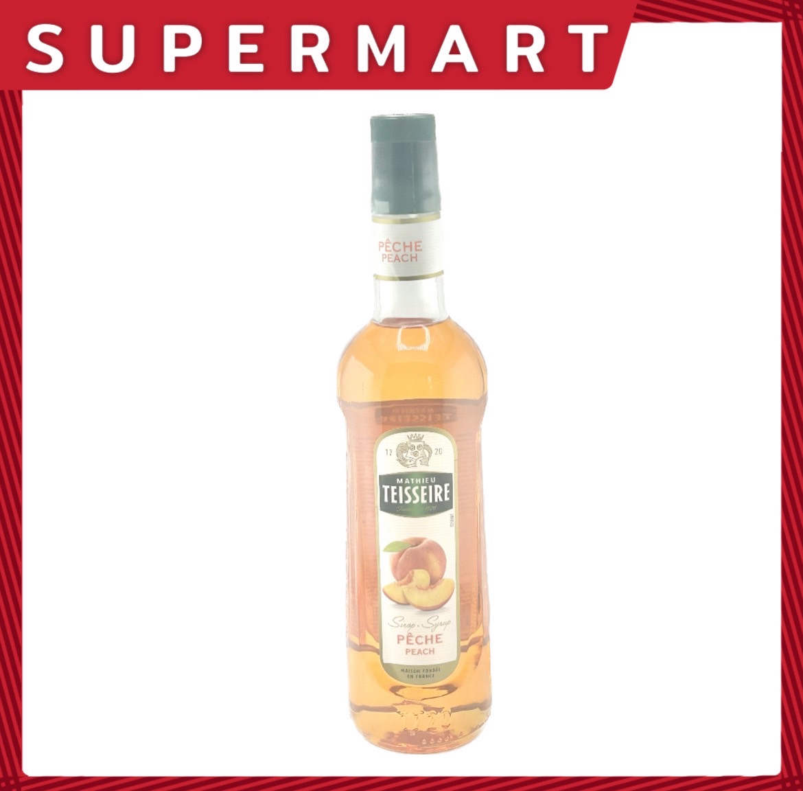 SUPERMART Mathieu Teisseire Peach Syrup 700 ml. น้ำหวานเข้มข้น กลิ่นพีช ...
