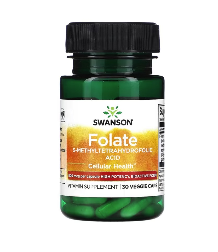 [ โฟเลต ] Swanson, Folate (800 mcg) x 30 แคปซูล (Veggie Caps) | Lazada ...