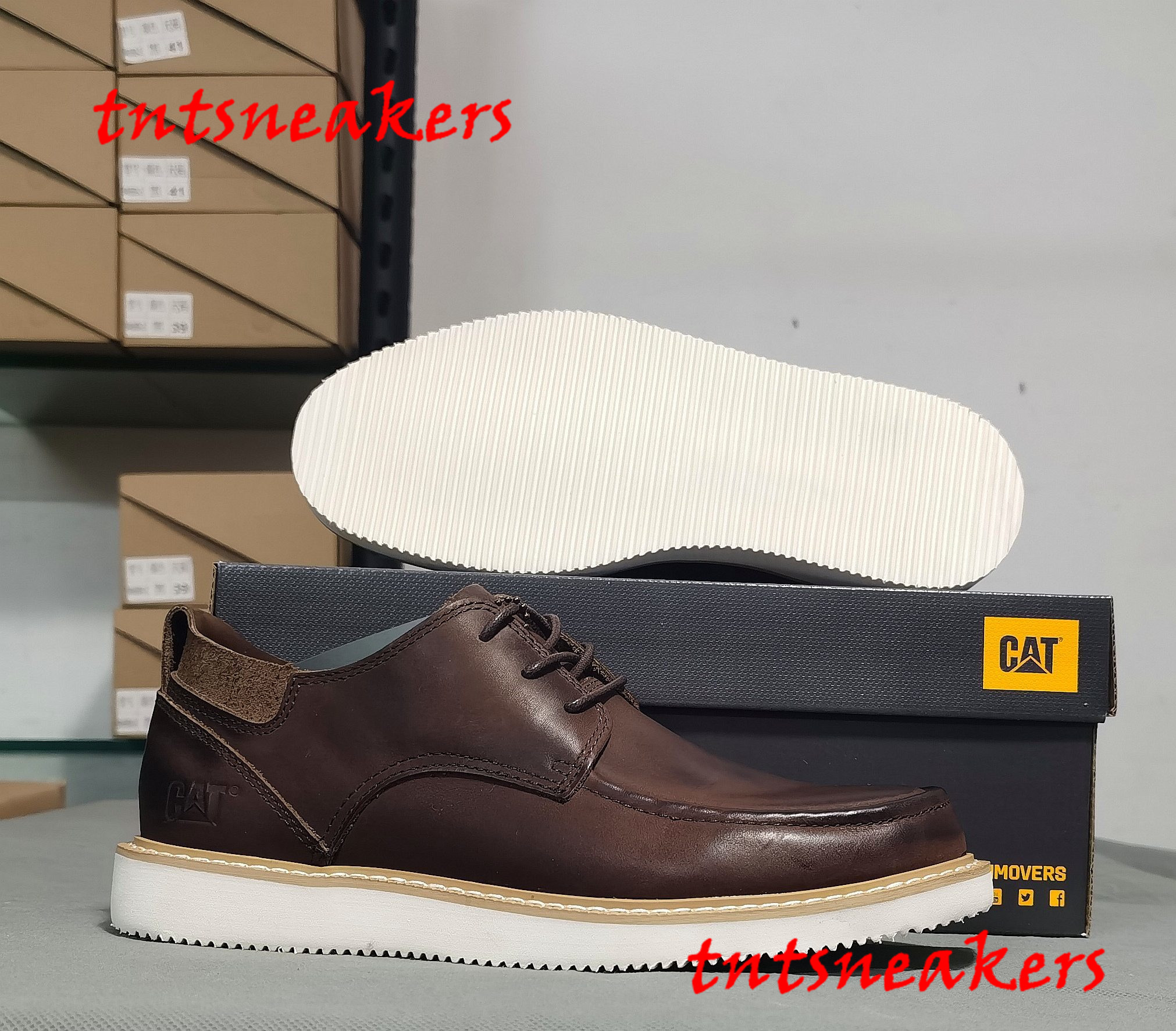 Original Caterpillar Men FOOTWEAR Work Genuine Leather Boot Shoes 706 ...