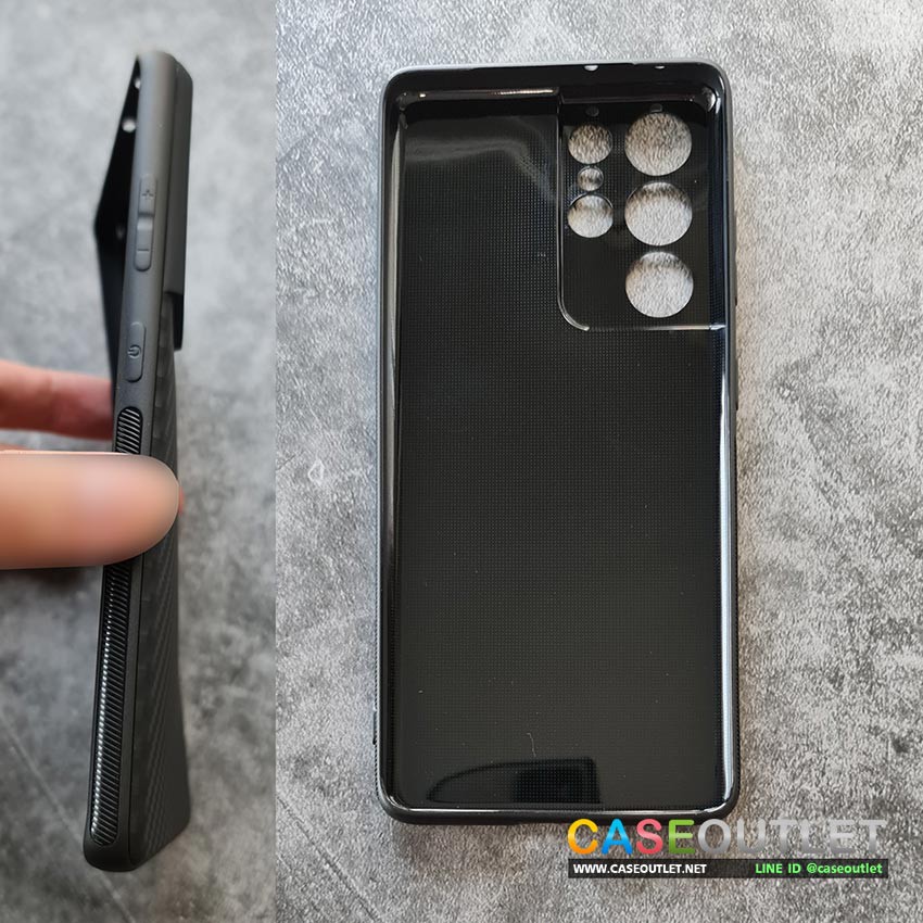 เคส Samsung Galaxy S21 Ultra | S21 plus TPU ลายคาร์บอน เคฟล่า ดำด้าน กันกล้อง คลุมเลนส์ เคสบาง ...