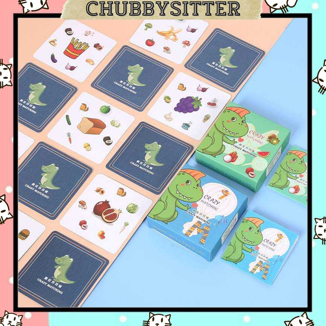 การ์ดเกม จับคู่ Crazy matching flash card game - Chubbysitter - ThaiPick