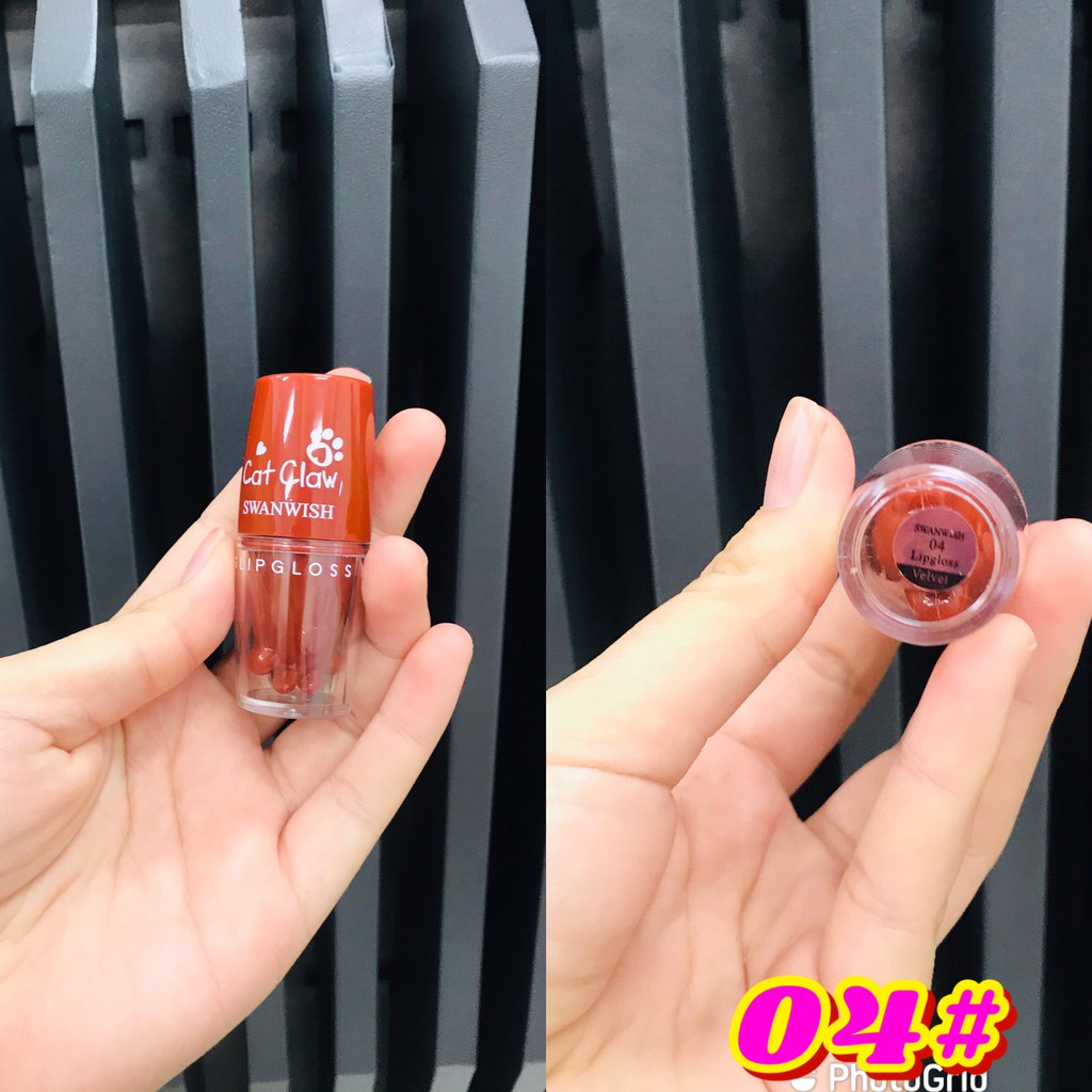 SW2003 ลิปกลอส SWANWISH ลิปกลอสมินิ ลิปกลอสอุ้งเท้าแมว สีสวยติดทนนาน🍒 | Lazada.co.th